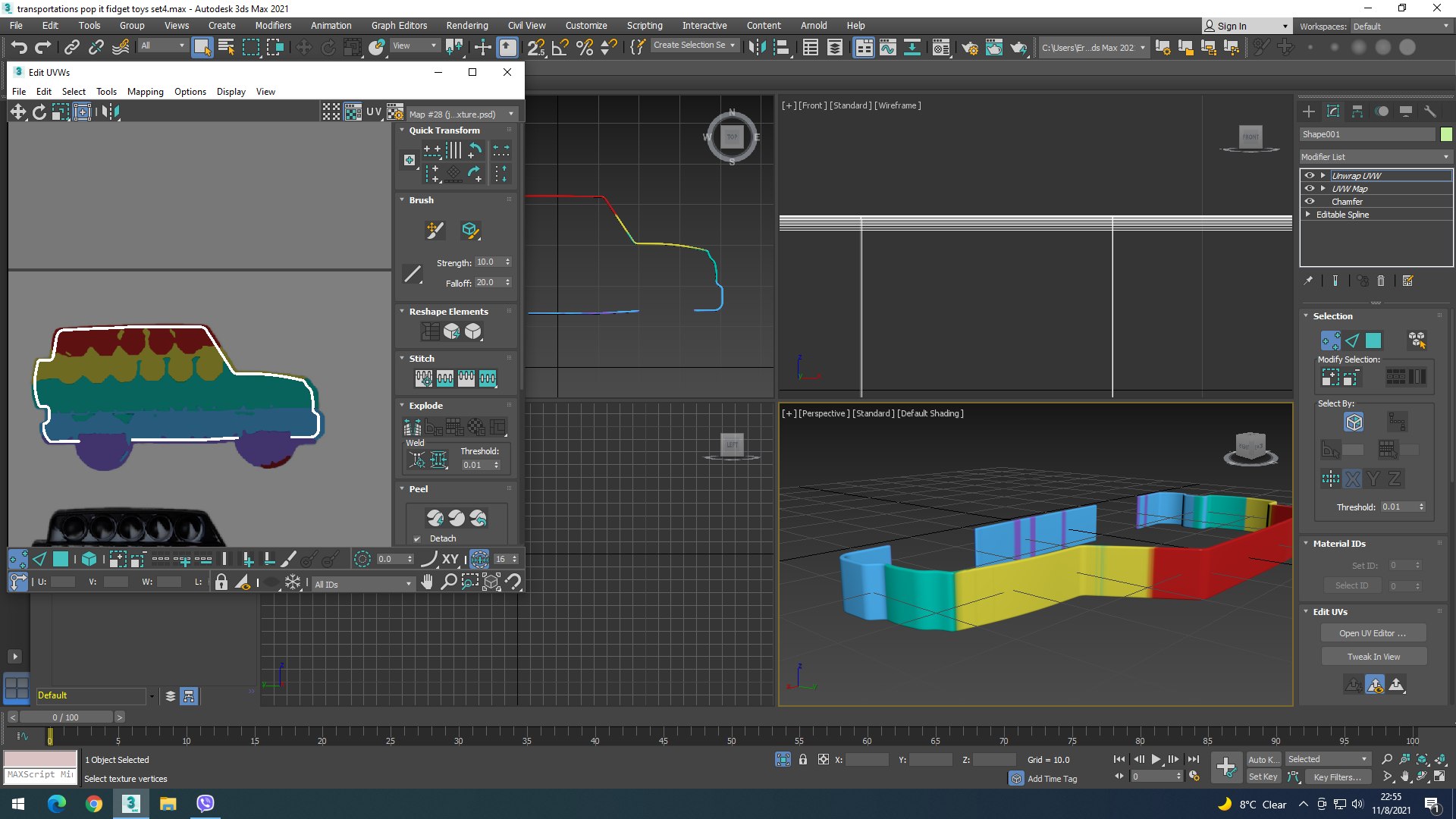 3D model Transportations Pop It Fidget Toys Set - TurboSquid 1812416