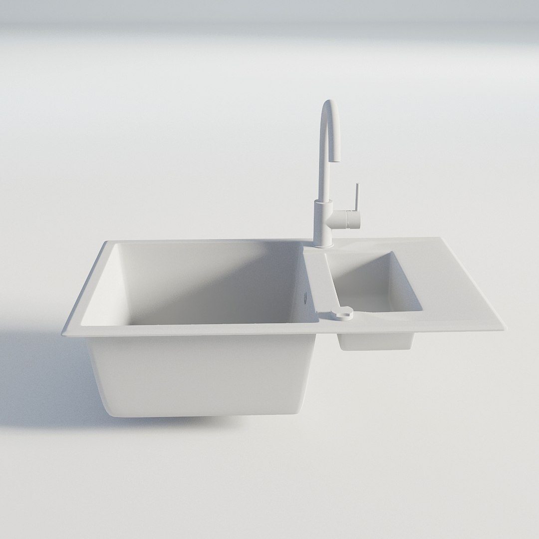 3D Kitchen Sink Single Model - TurboSquid 1565336