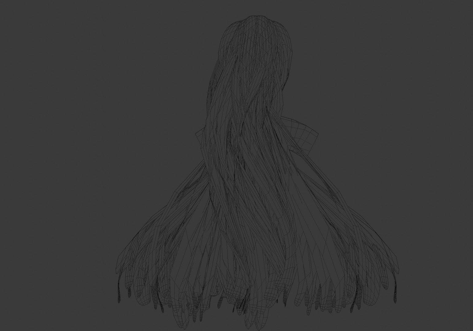 Abstract Long Hairstyle 3D Model - TurboSquid 1935523