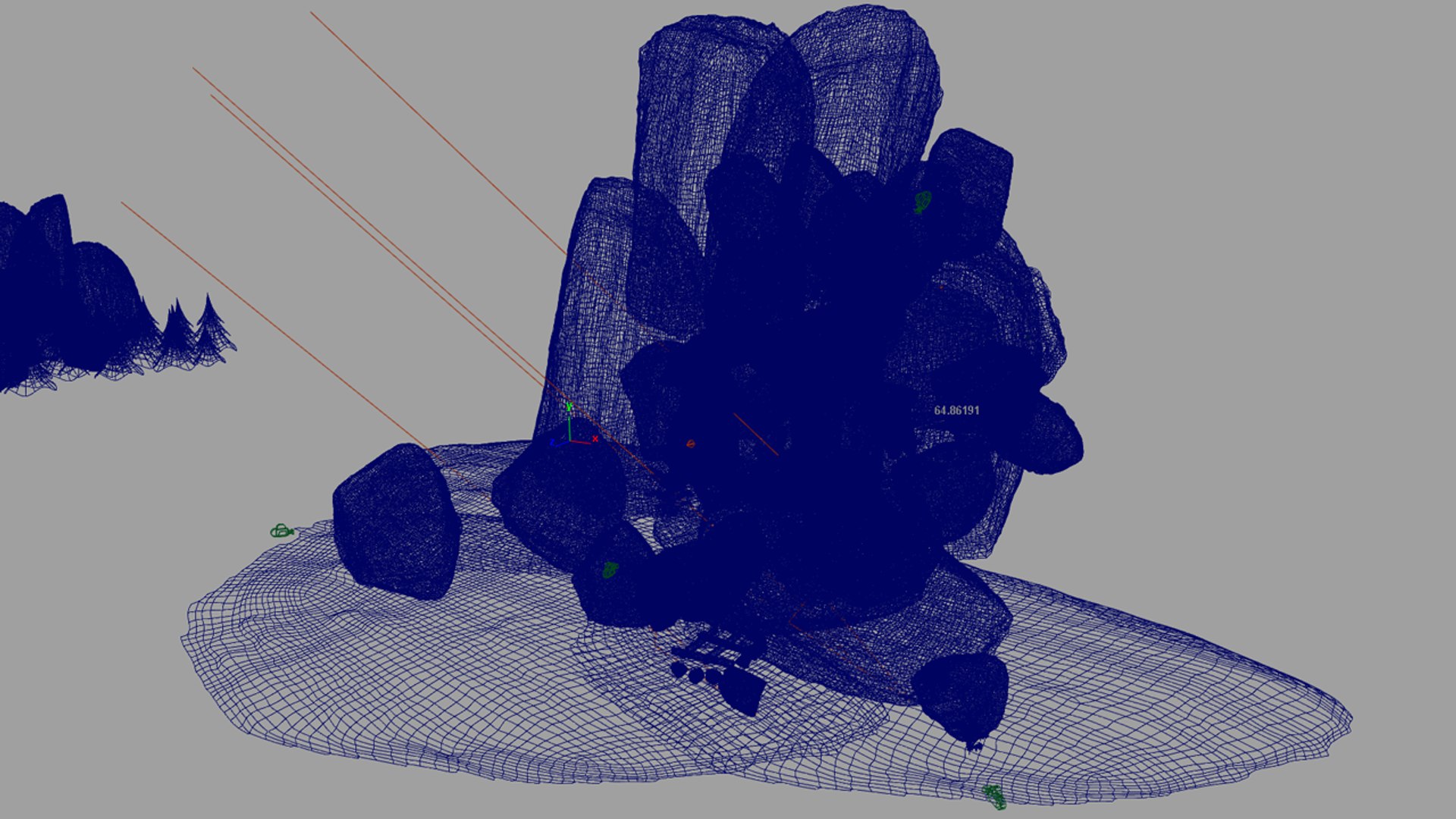 3d Model Cartoon Cave Environment