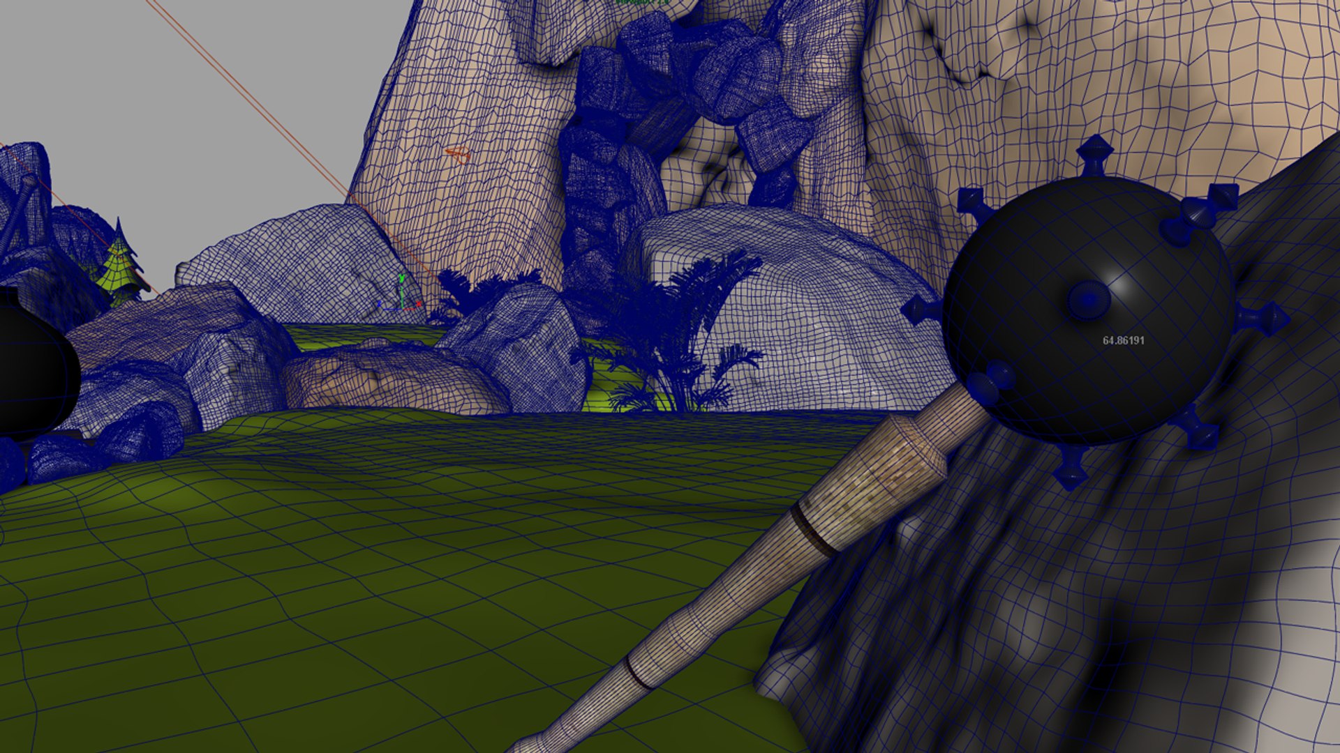 3d Model Cartoon Cave Environment