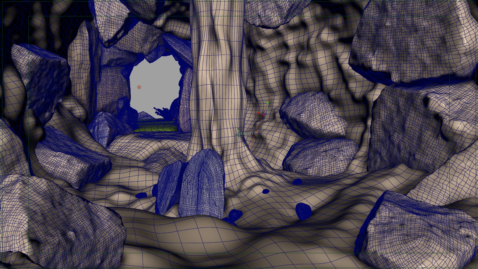 3d Model Cartoon Cave Environment