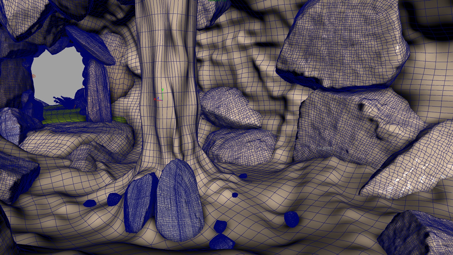 3d Model Cartoon Cave Environment