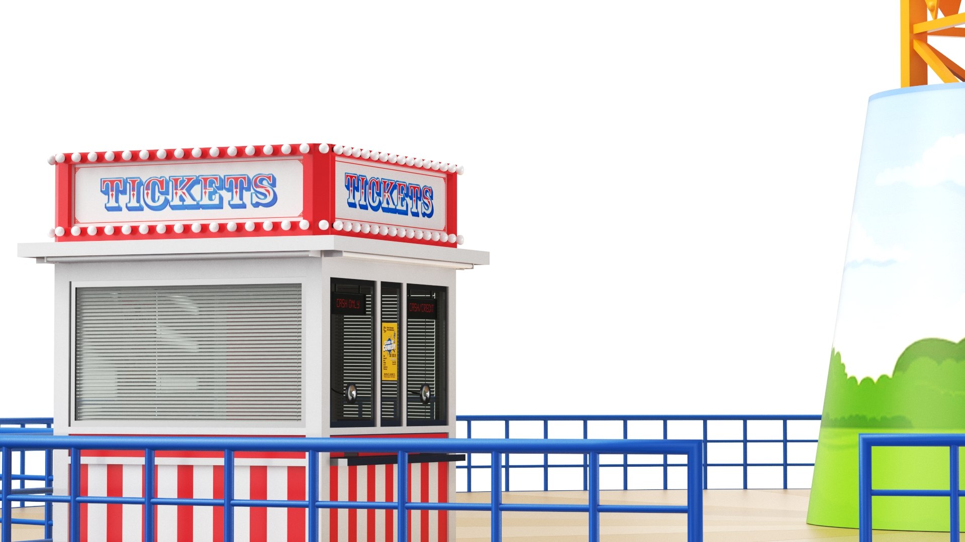 3D Detailed Tall Swing Ride Model - TurboSquid 2351454