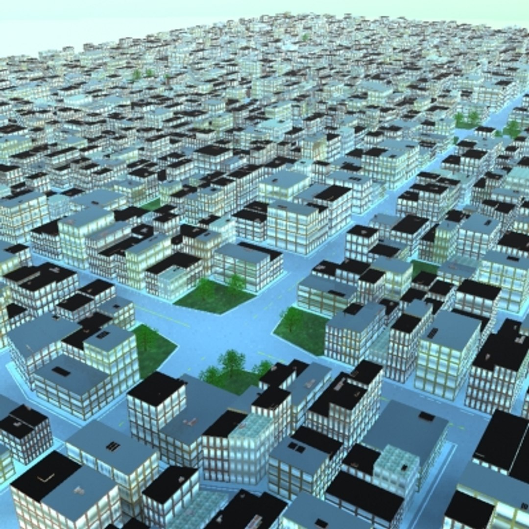 3d Model City Block