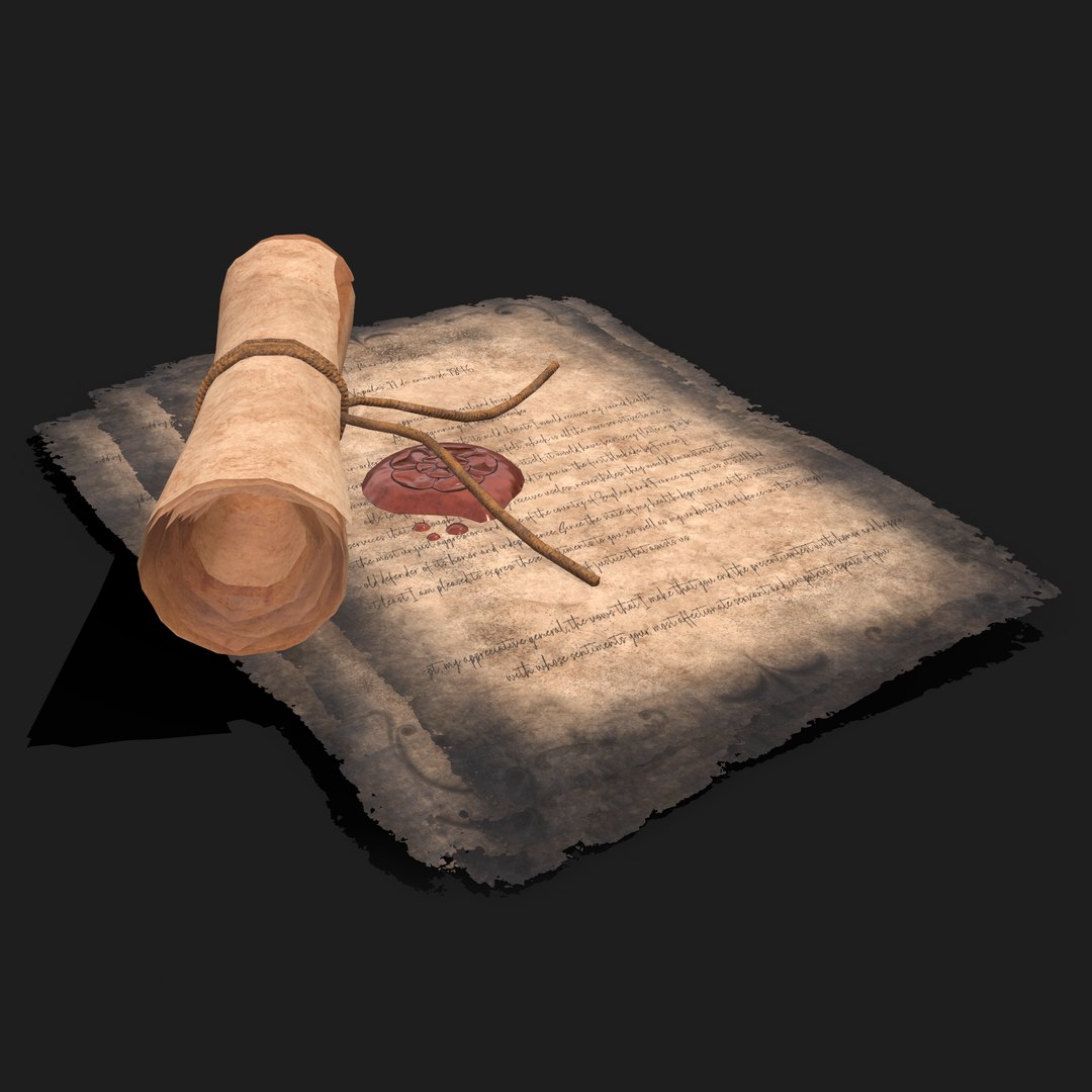 3D Model Medieval Elegant Fancy Papers - TurboSquid 1743210