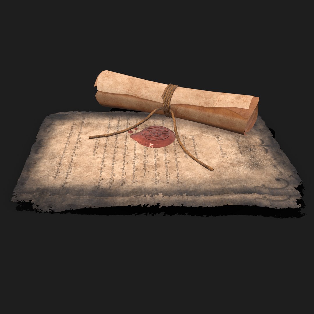 3D Model Medieval Elegant Fancy Papers - TurboSquid 1743210