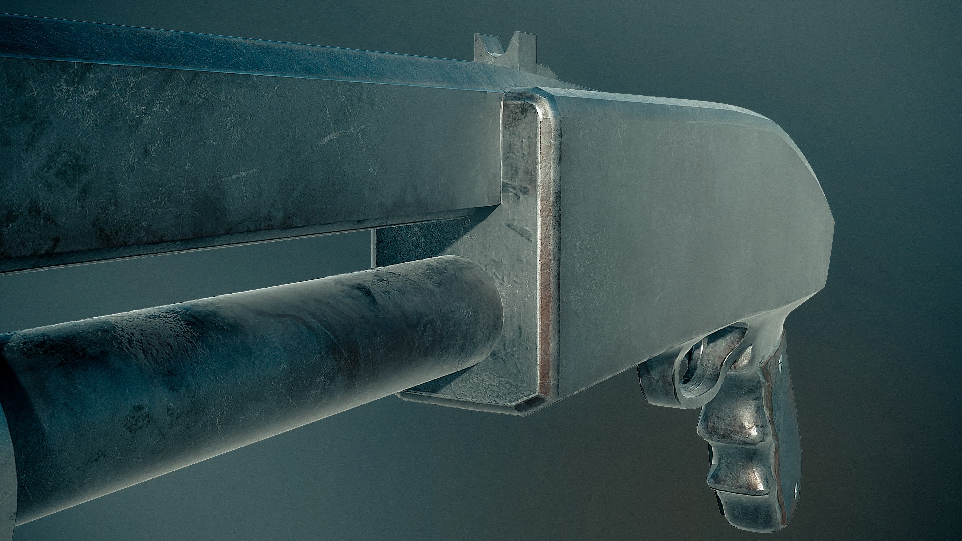 Scratched iron shotgun Low-poly 3D model 3D model - TurboSquid 1730012