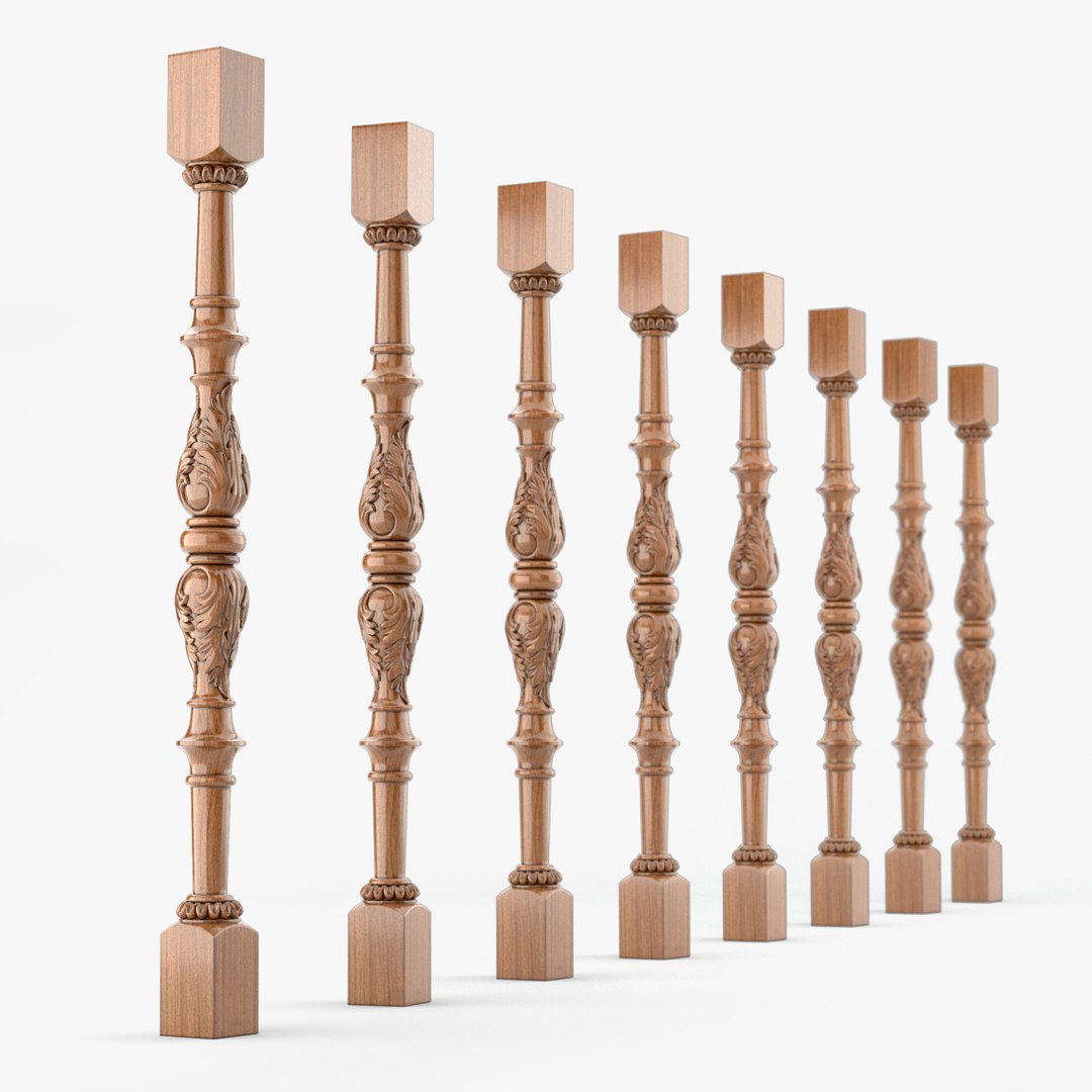 Decorative Baluster B002 3D - TurboSquid 1597006