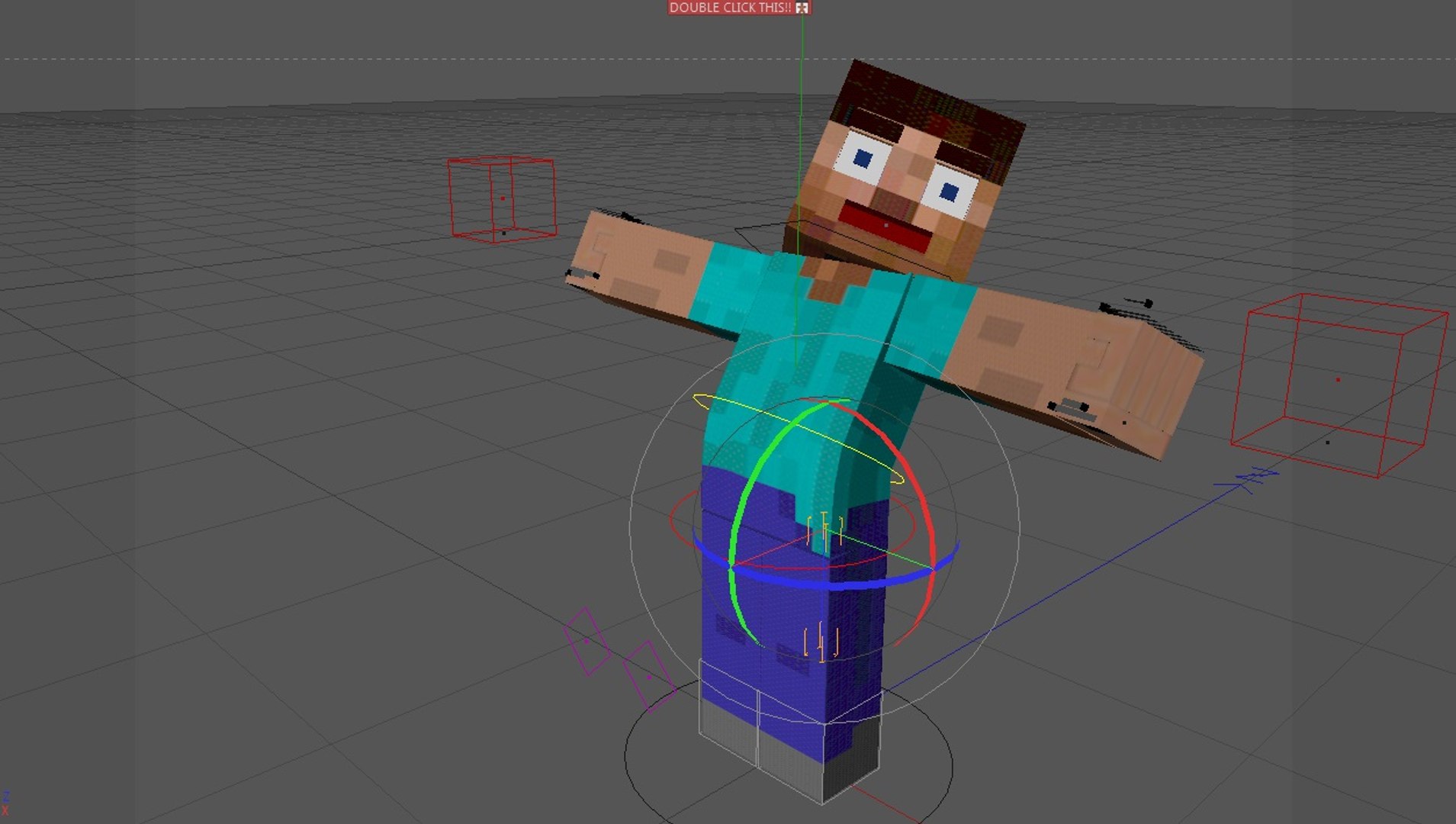 3d Minecraft Rig