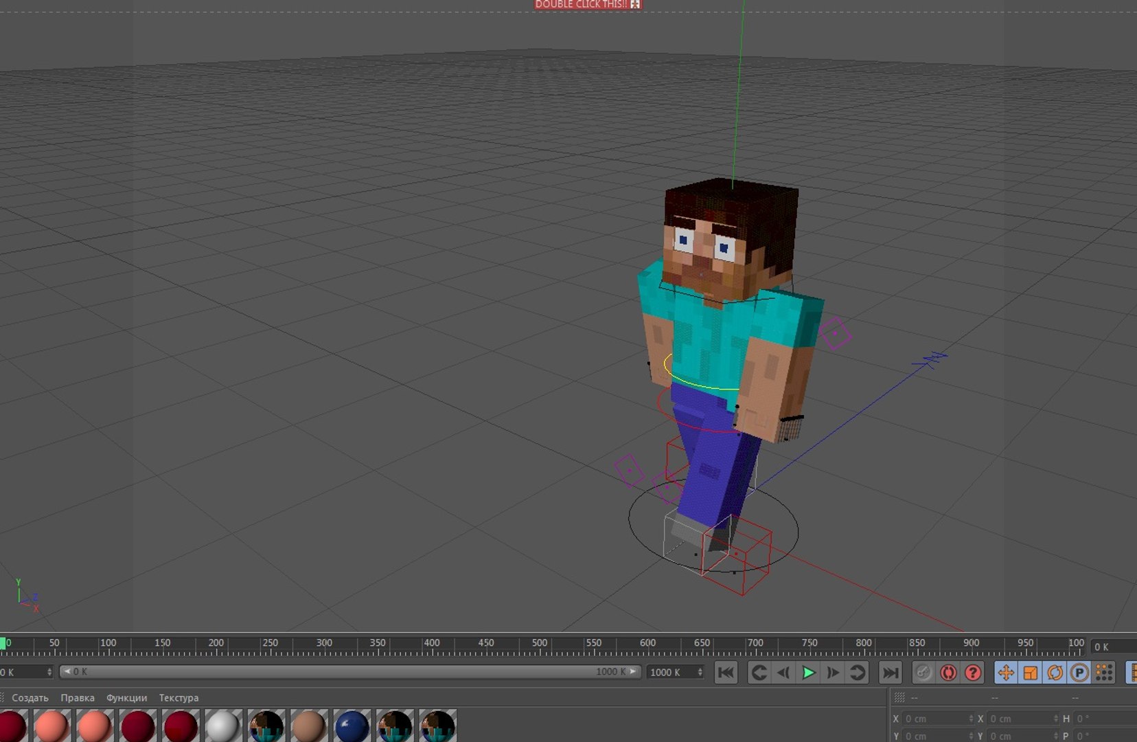 3d Minecraft Rig