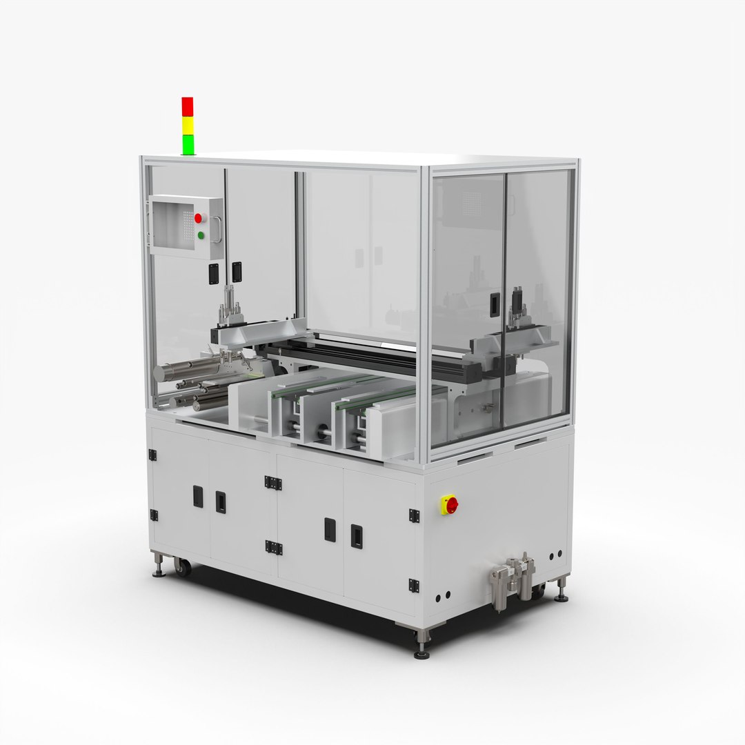 3D Automatic Double Station Label Laminating Machine - TurboSquid 2020617