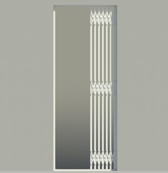 3D fine parametric trellis security gate - TurboSquid 1593194