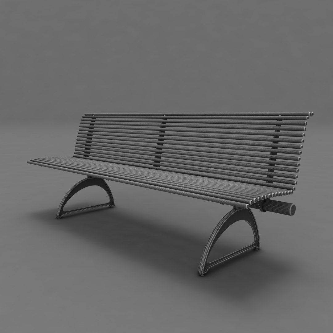 Metal Bench 3d Model
