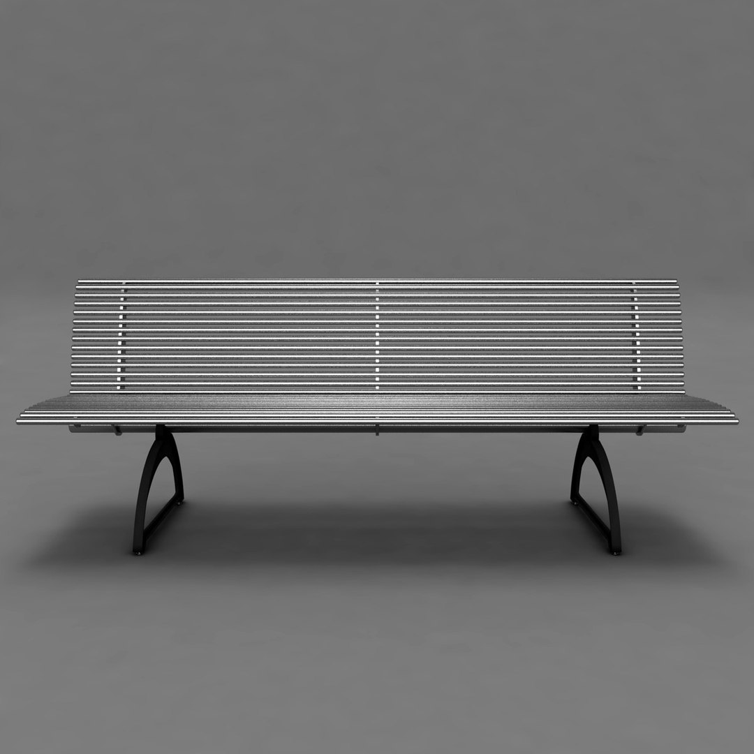 Metal Bench 3d Model