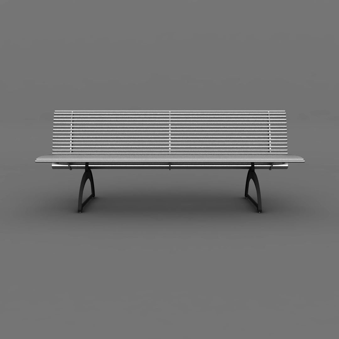 Metal Bench 3d Model