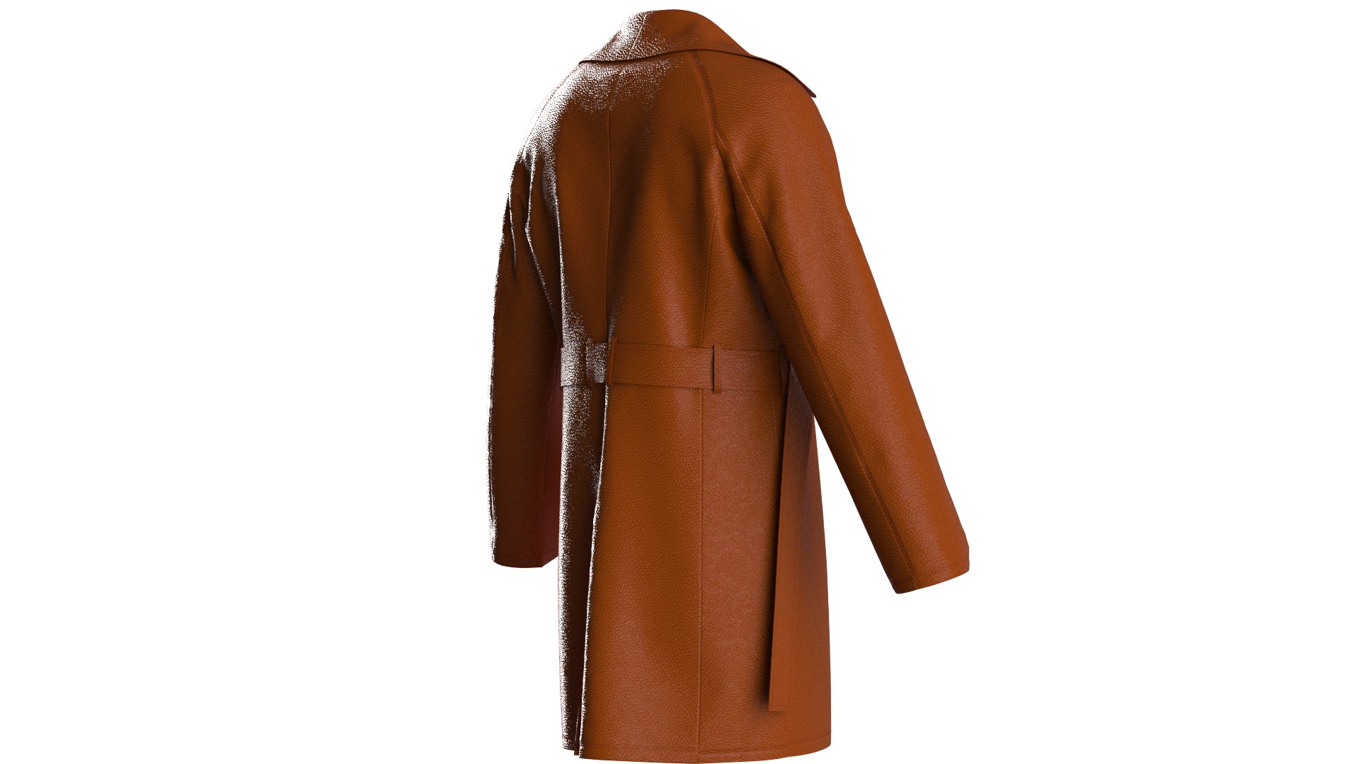 Male Raglan Leather Trench Coat 3D Model - TurboSquid 2157868