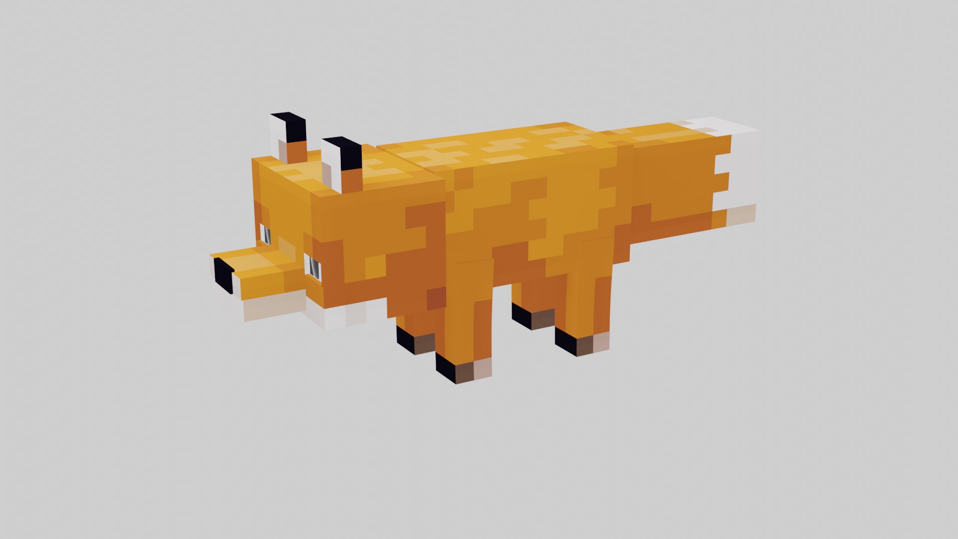 3D Minecraft Fox Rigged - TurboSquid 1976839