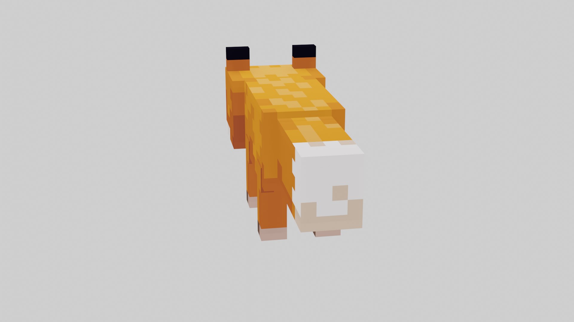 3D Minecraft Fox Rigged - TurboSquid 1976839