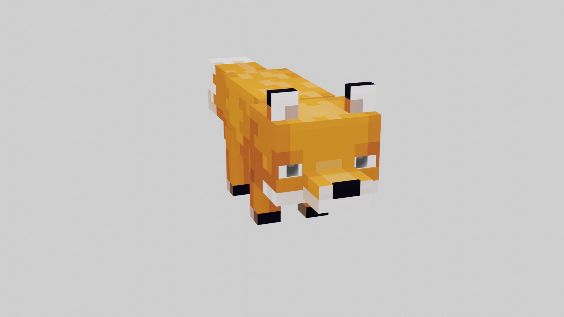 3D Minecraft Fox Rigged - TurboSquid 1976839