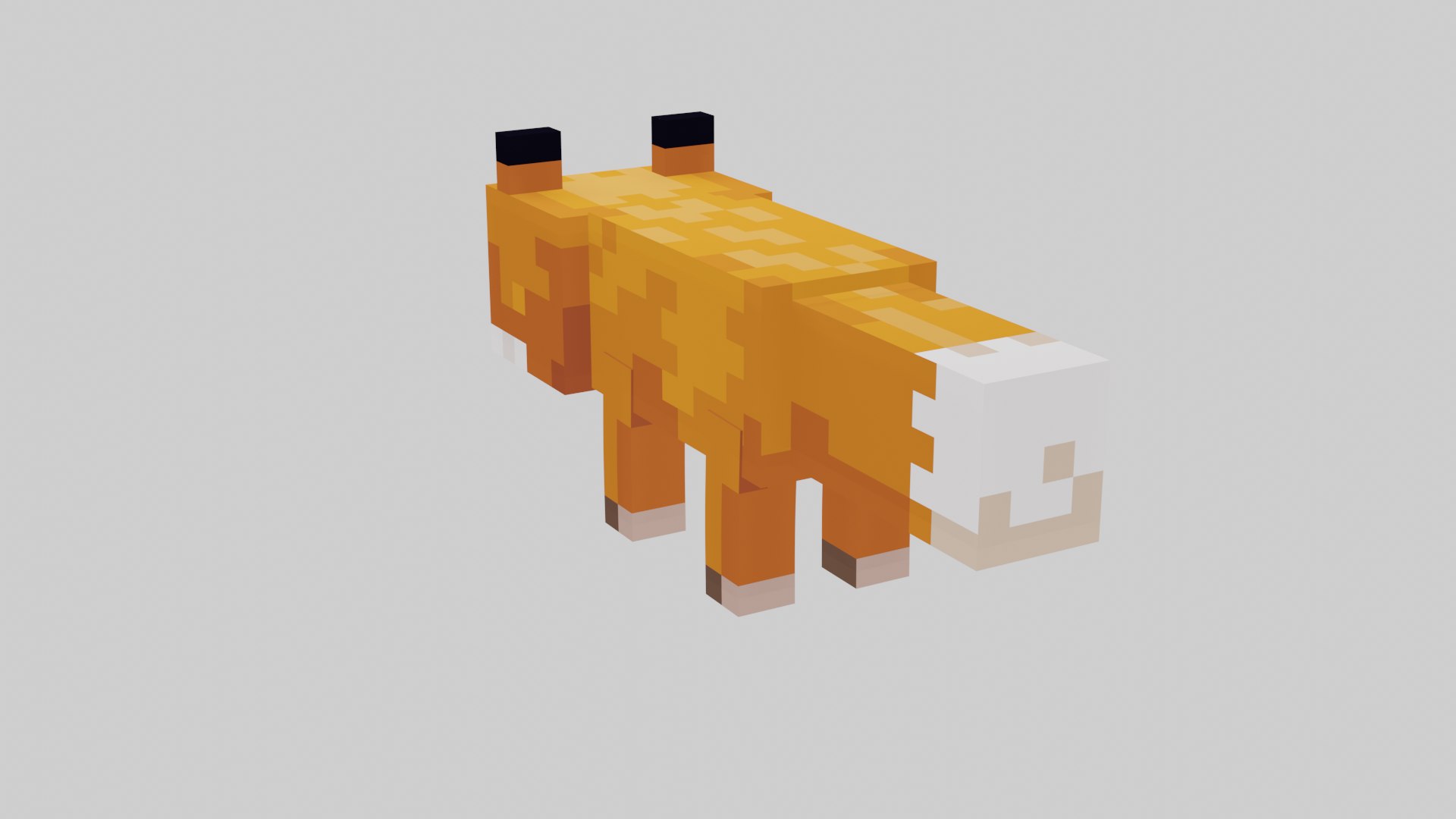 3D Minecraft Fox Rigged - TurboSquid 1976839