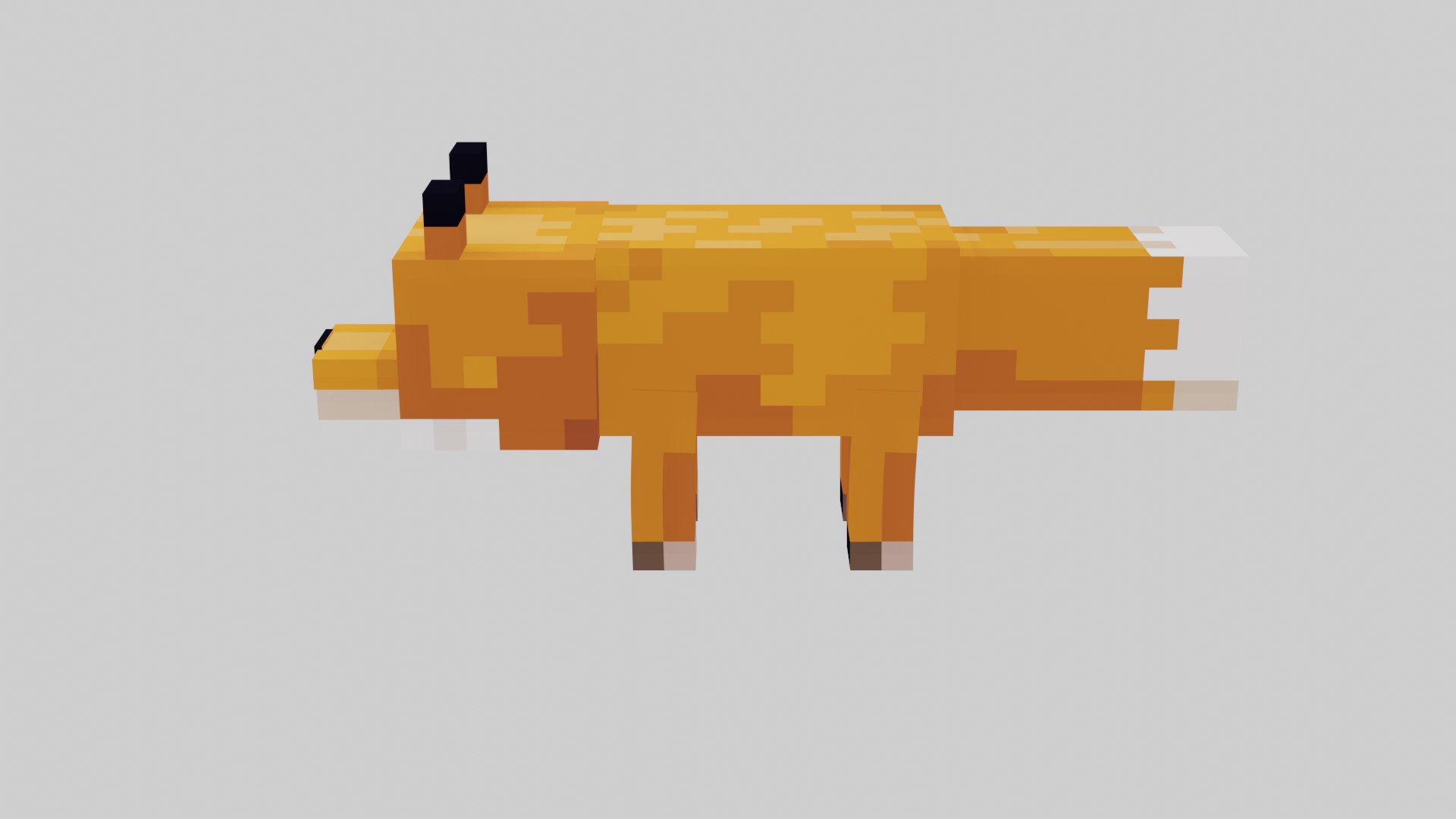 3D Minecraft Fox Rigged - TurboSquid 1976839