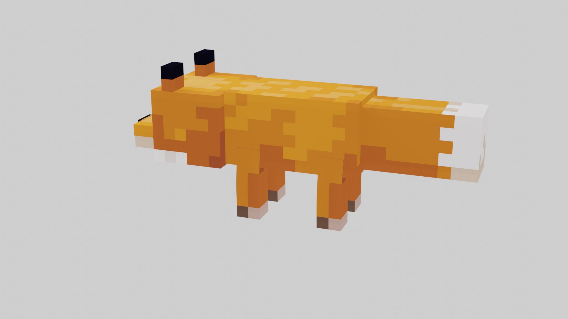 3D Minecraft Fox Rigged - TurboSquid 1976839