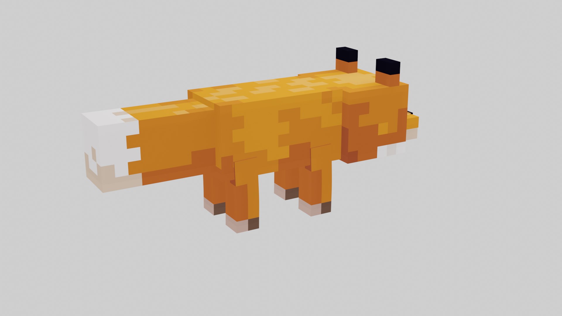 3D Minecraft Fox Rigged - TurboSquid 1976839