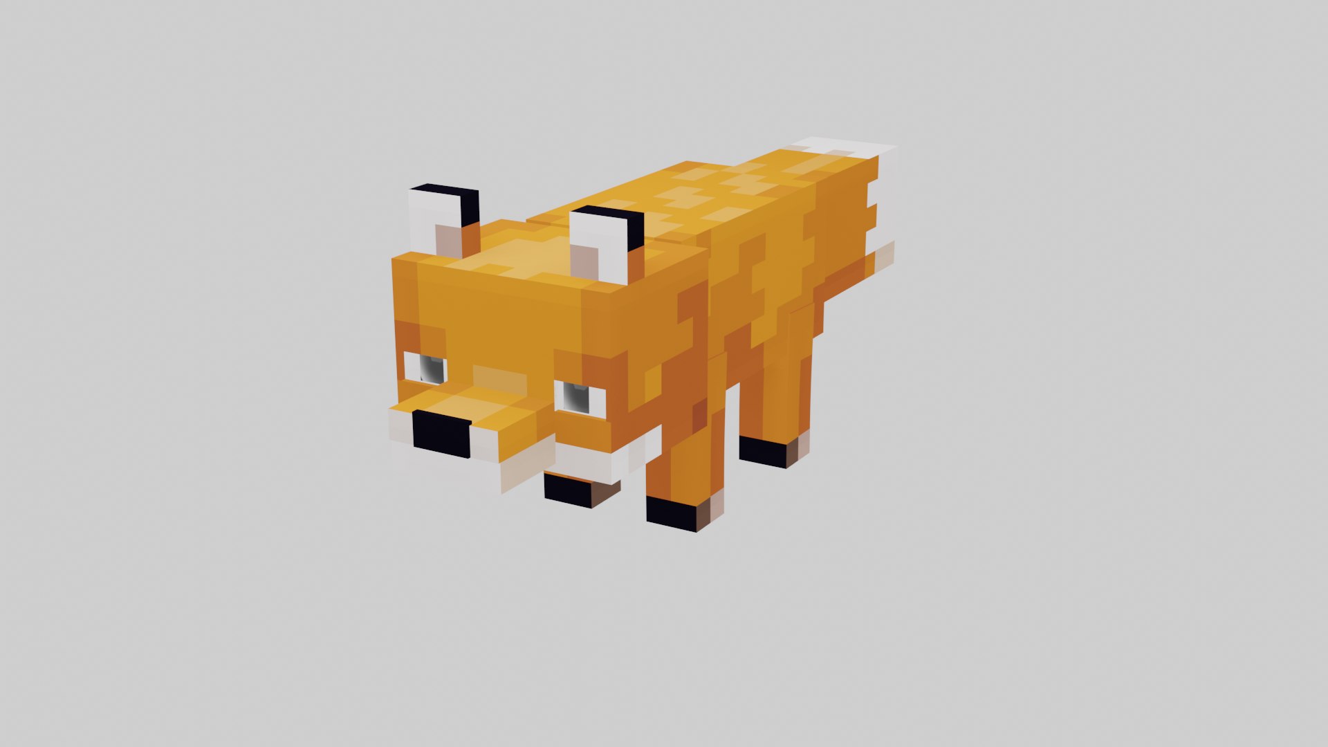 3D Minecraft Fox Rigged - TurboSquid 1976839