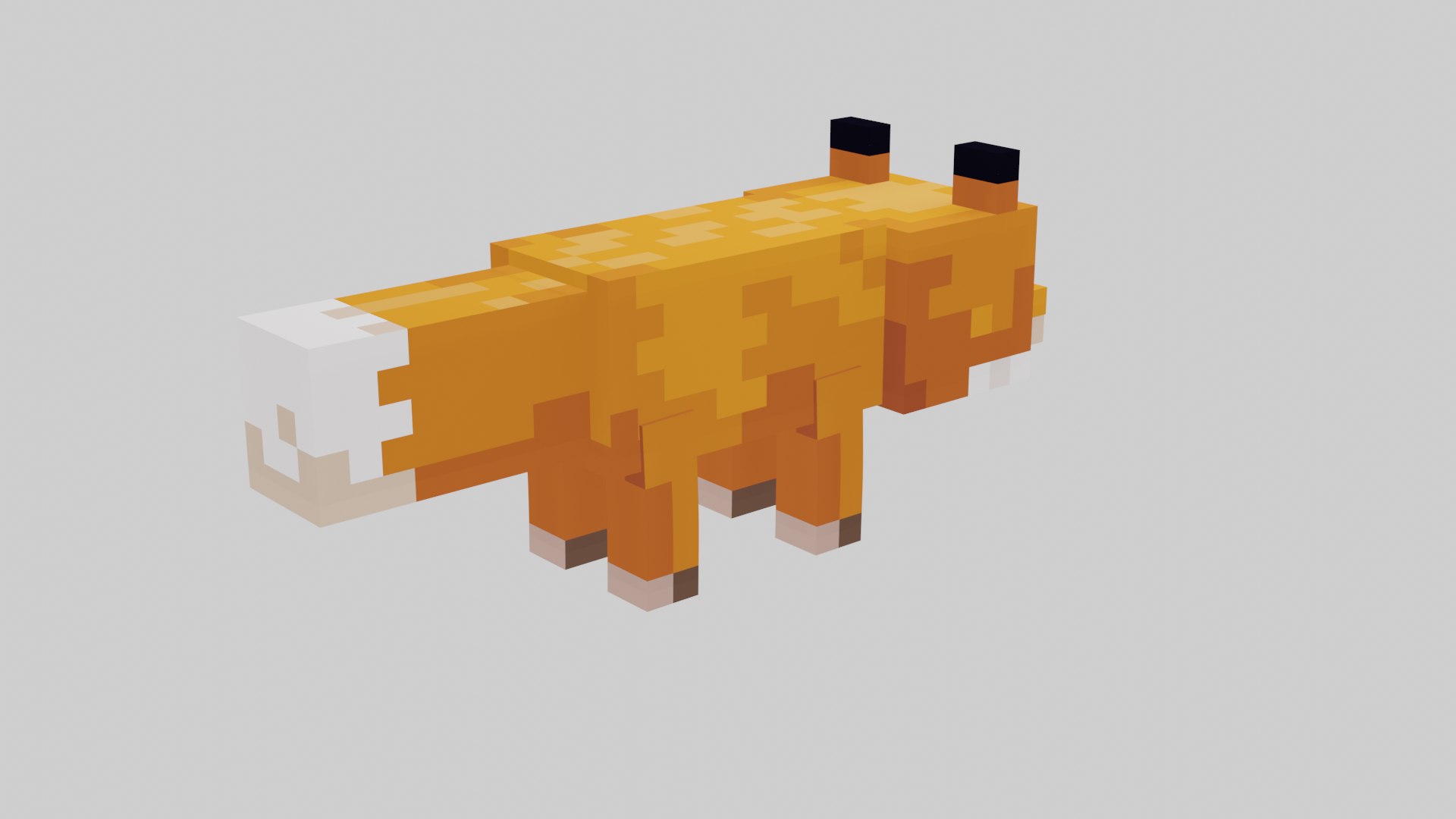 3D Minecraft Fox Rigged - TurboSquid 1976839
