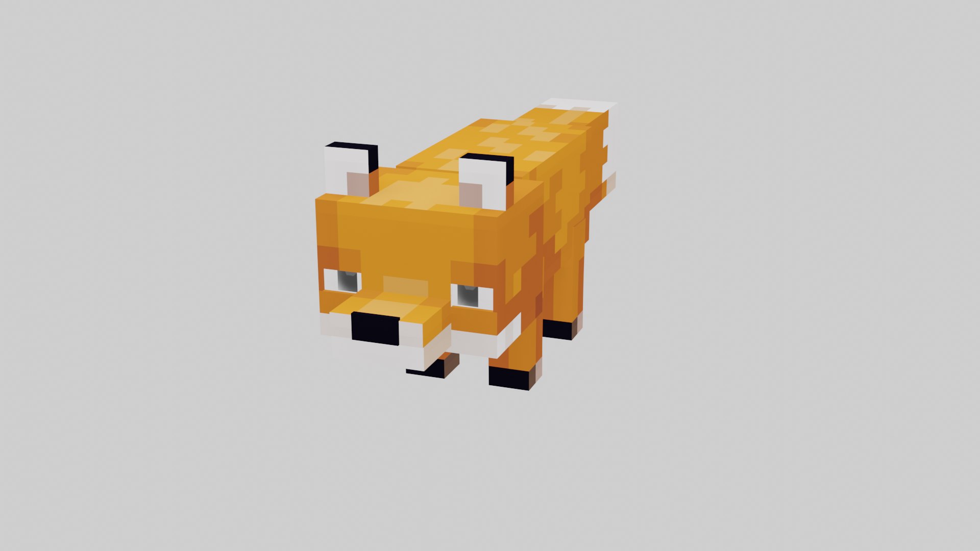 3D Minecraft Fox Rigged - TurboSquid 1976839