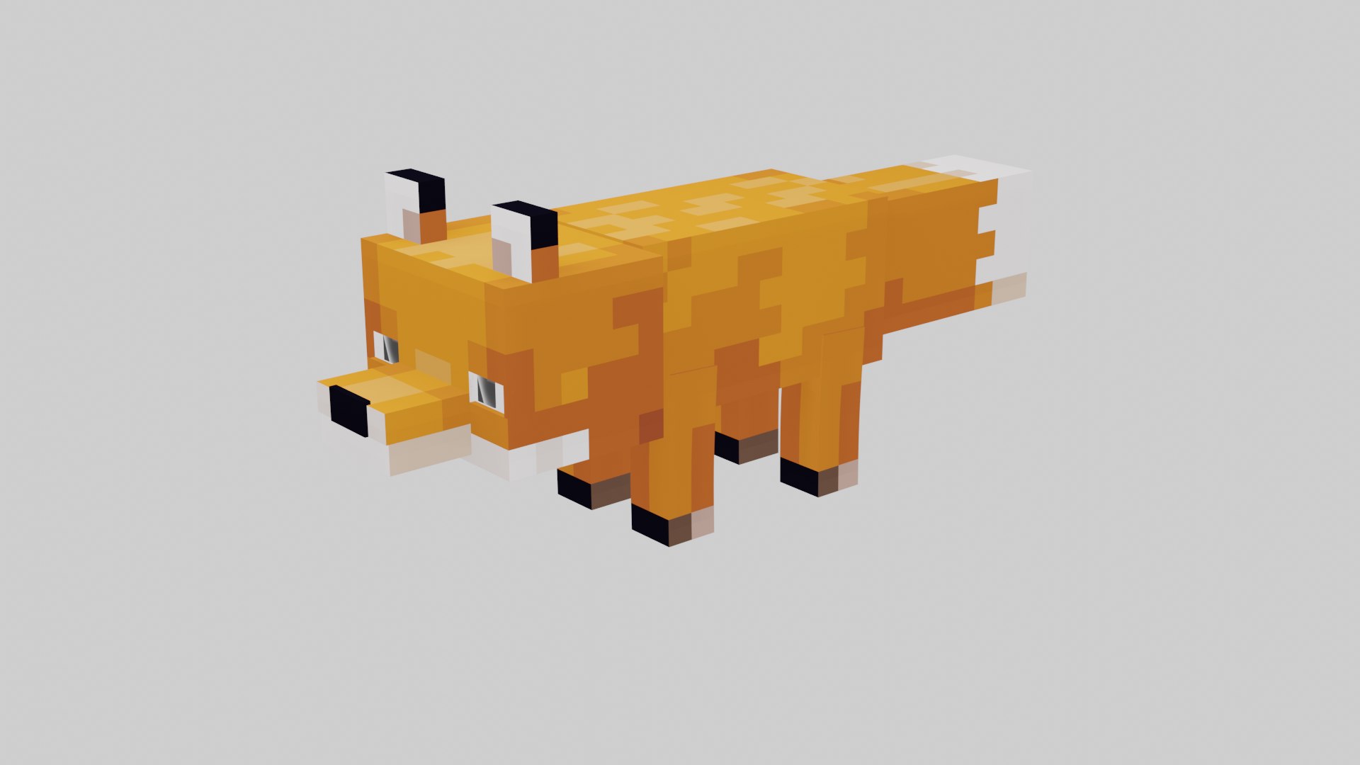 3D Minecraft Fox Rigged - TurboSquid 1976839