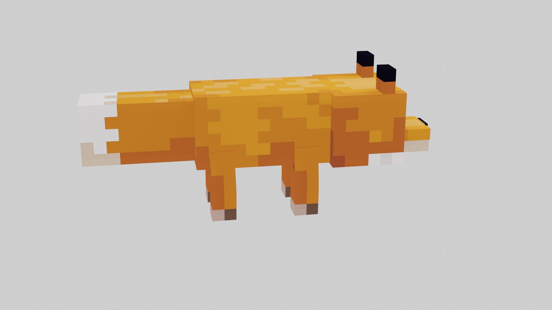 3D Minecraft Fox Rigged - TurboSquid 1976839