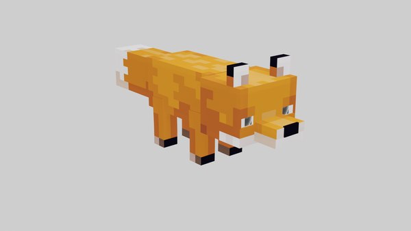 modelo 3d Minecraft Zorro Aparejado - TurboSquid 1976839