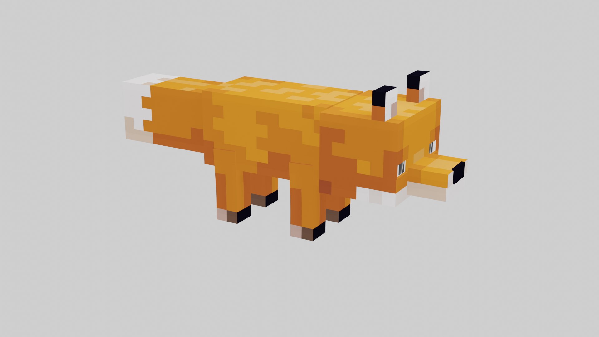 3D Minecraft Fox Rigged - TurboSquid 1976839