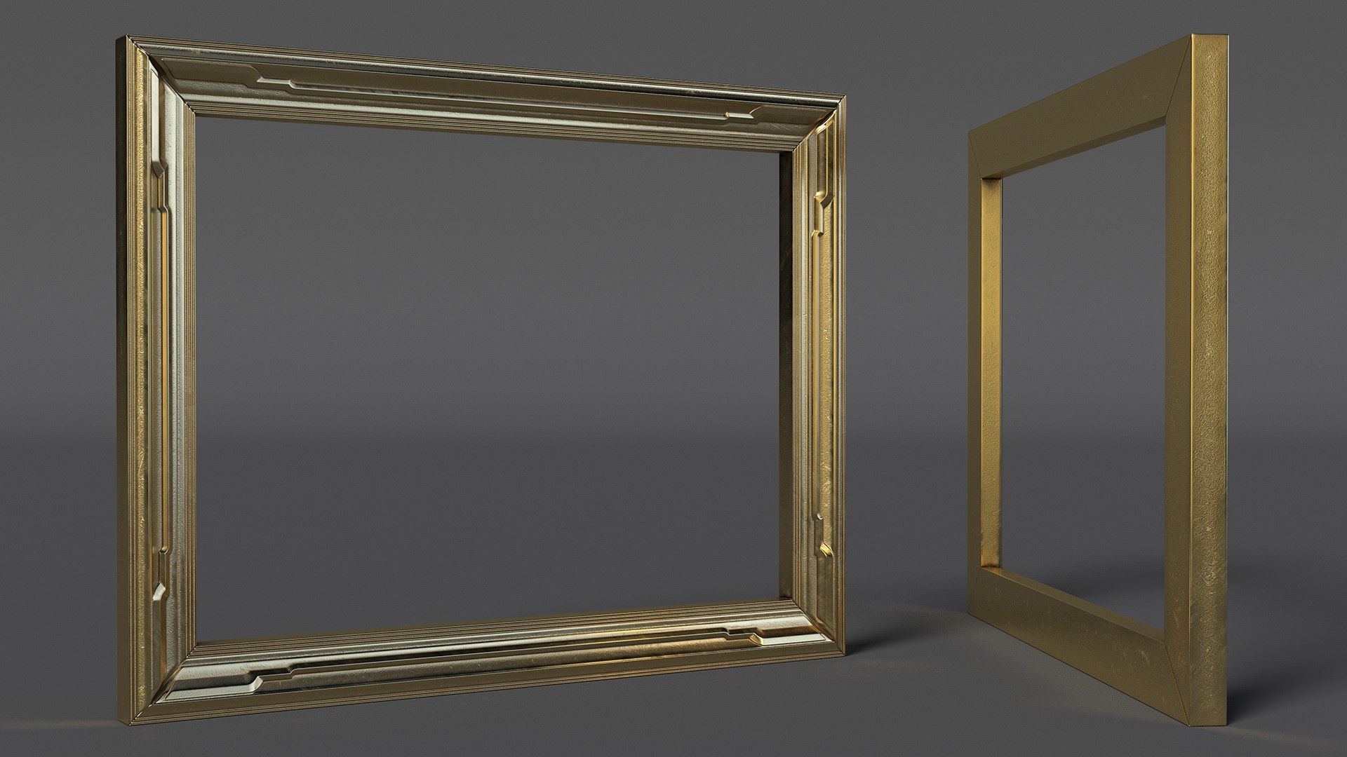 3D Gold Picture Frame - TurboSquid 2158219