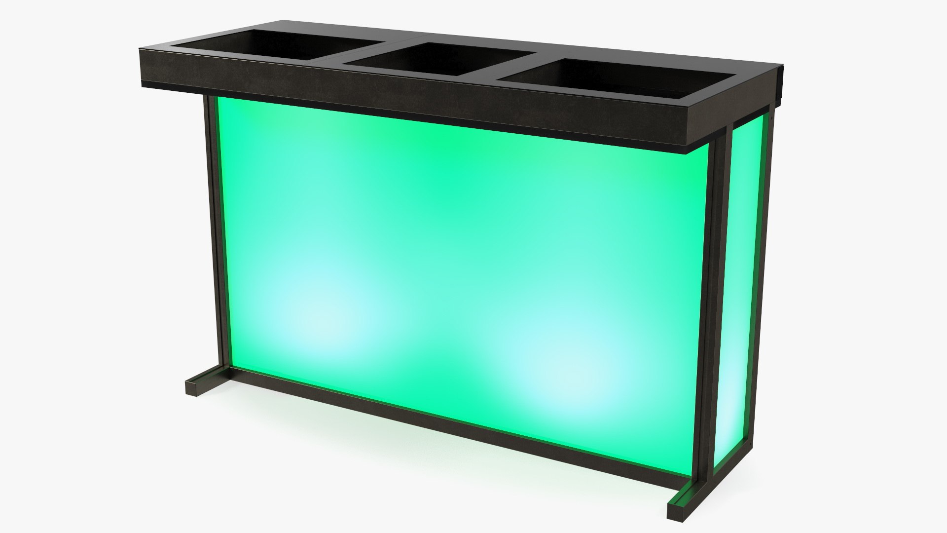 3D DJ Stand With Green Lighting - TurboSquid 2206581