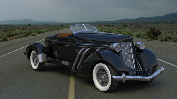 obj classic auburn car