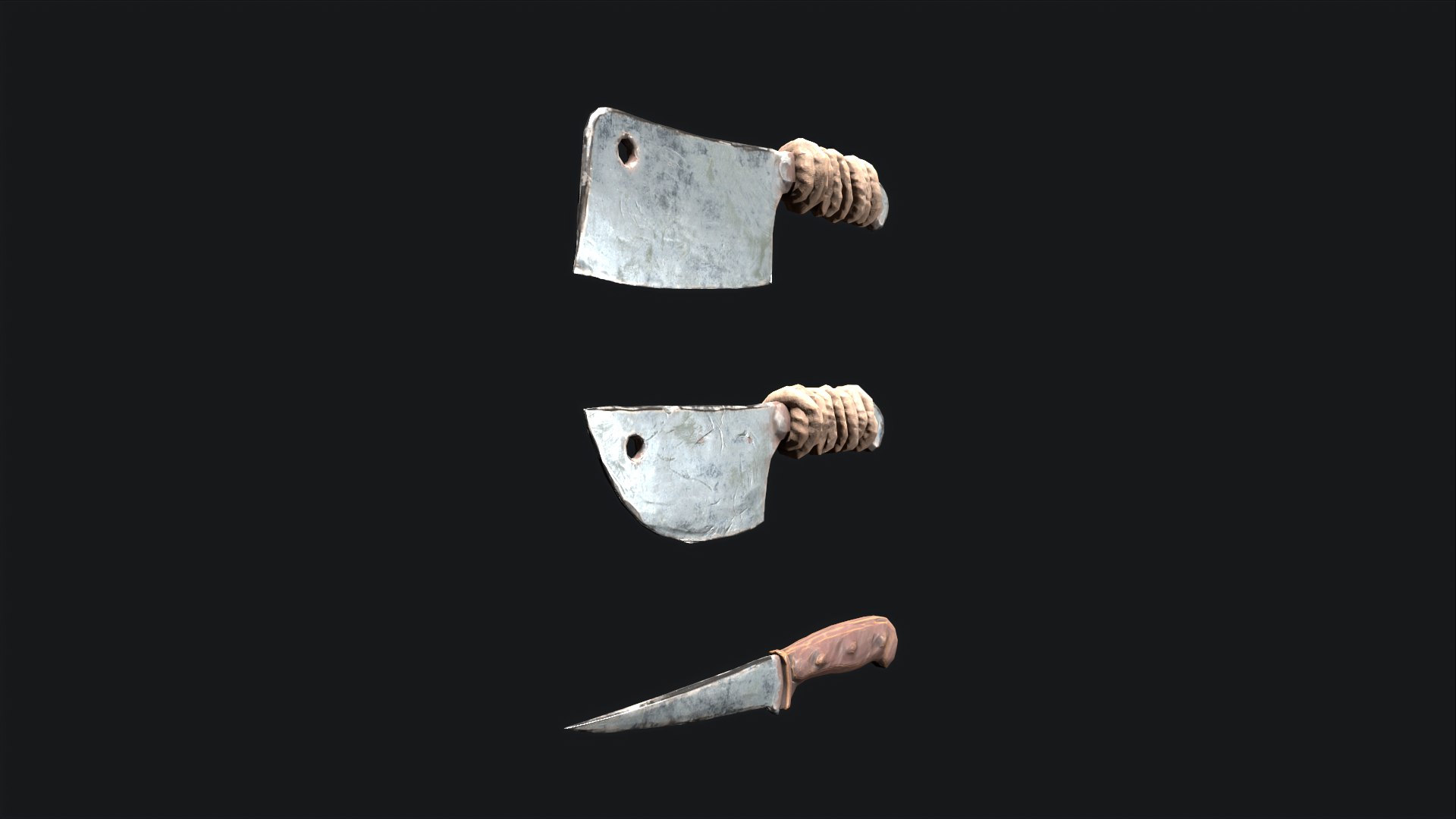 3D Model Knife Prop Utility Asset For Kitchen Combat Scenes ...