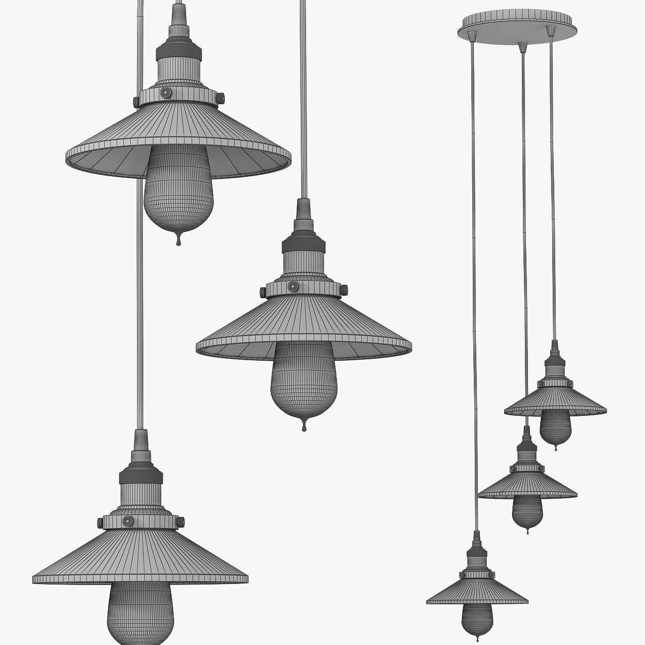 3d model chandelier 3 loft