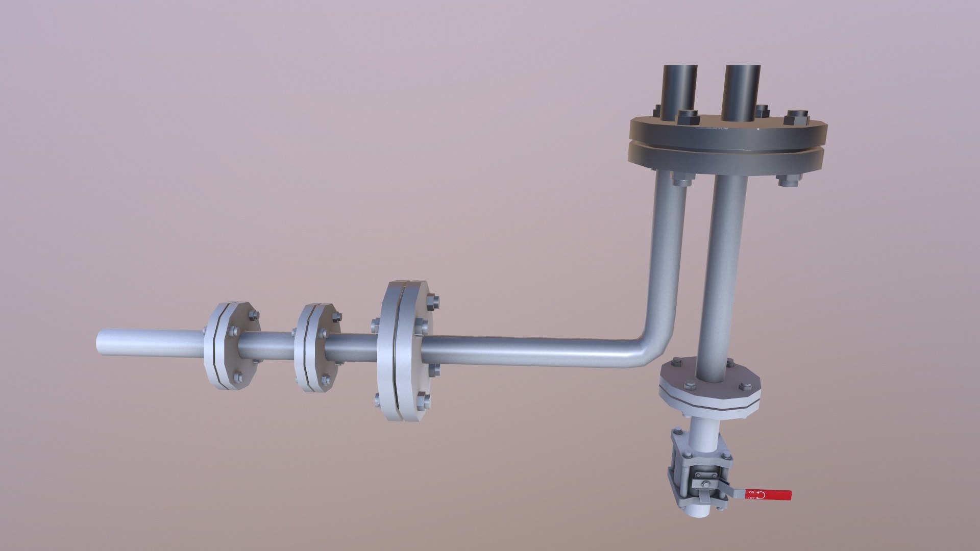3D Flange And Pipe - TurboSquid 2288367