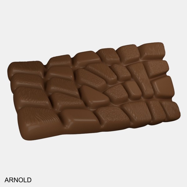Realistic chocolate bar model - TurboSquid 1249452