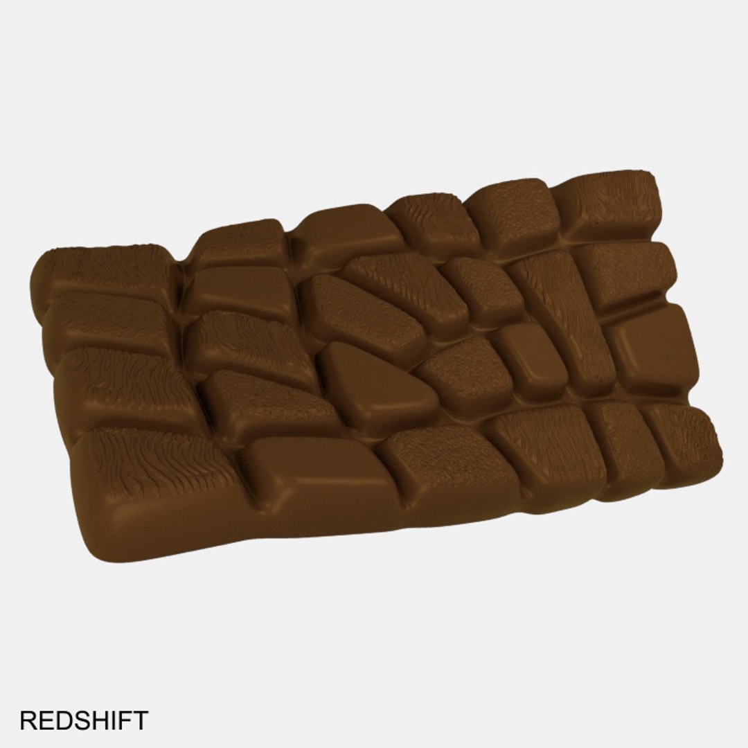 Realistic Chocolate Bar Model - TurboSquid 1249452