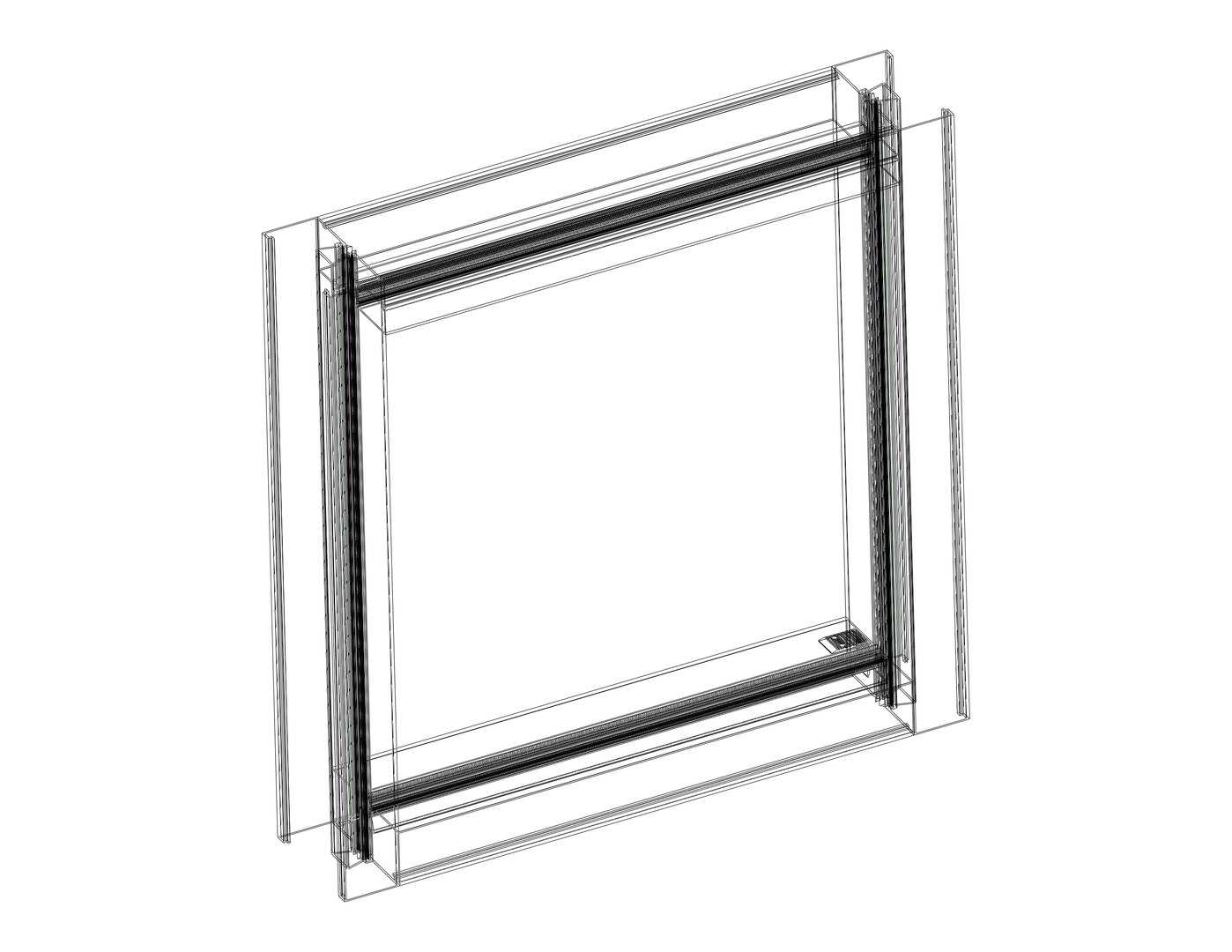 Aluminium Glass Fixed Window model - TurboSquid 2176152