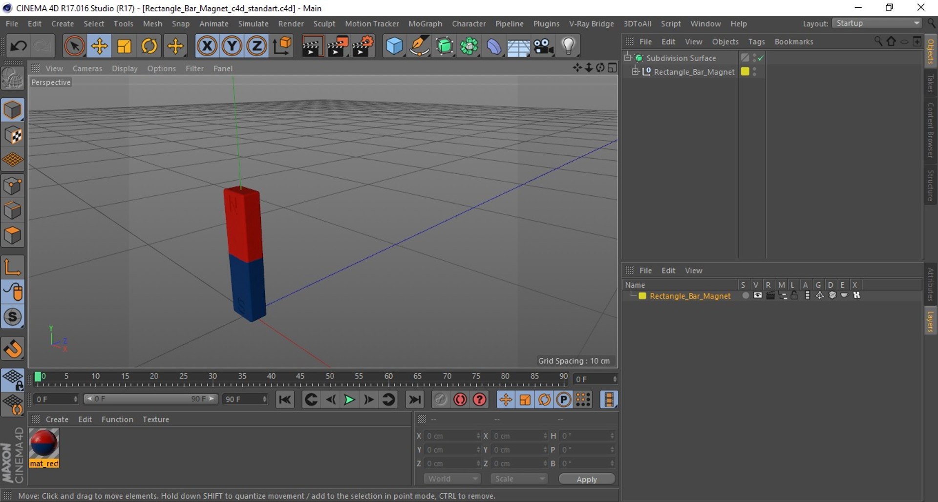 3D Rectangle Bar Magnet - TurboSquid 1700597