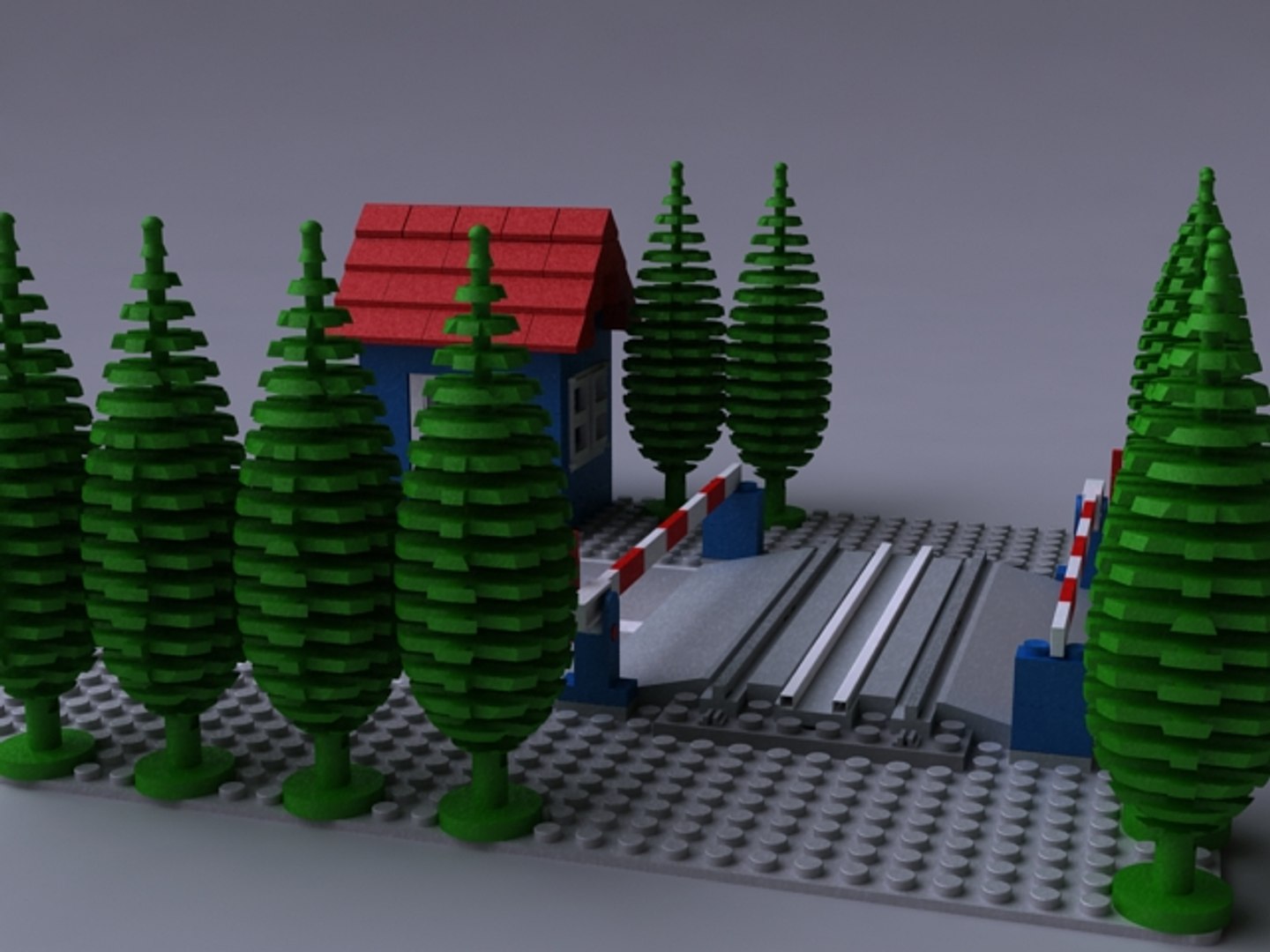 db express train x-crossing 3d max