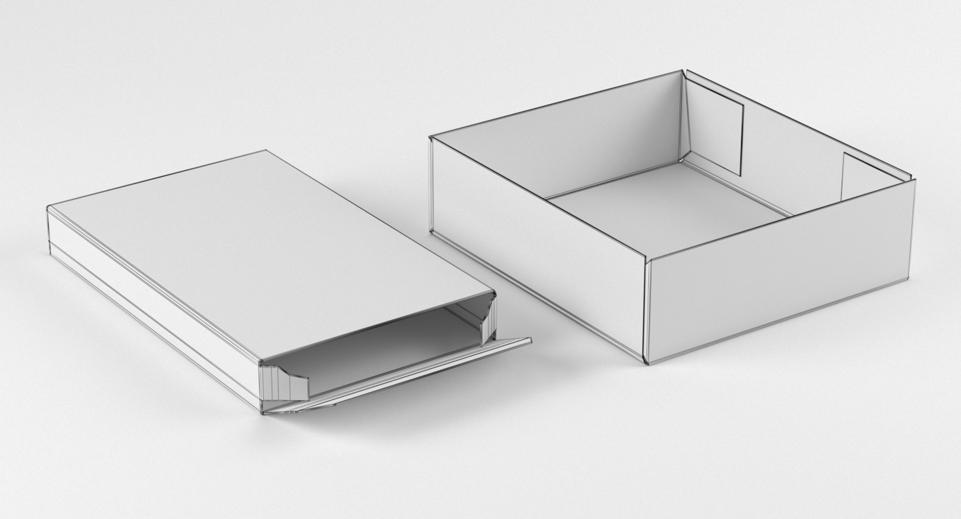 Realistic Packing Boxes Set 3D Model - TurboSquid 1245823
