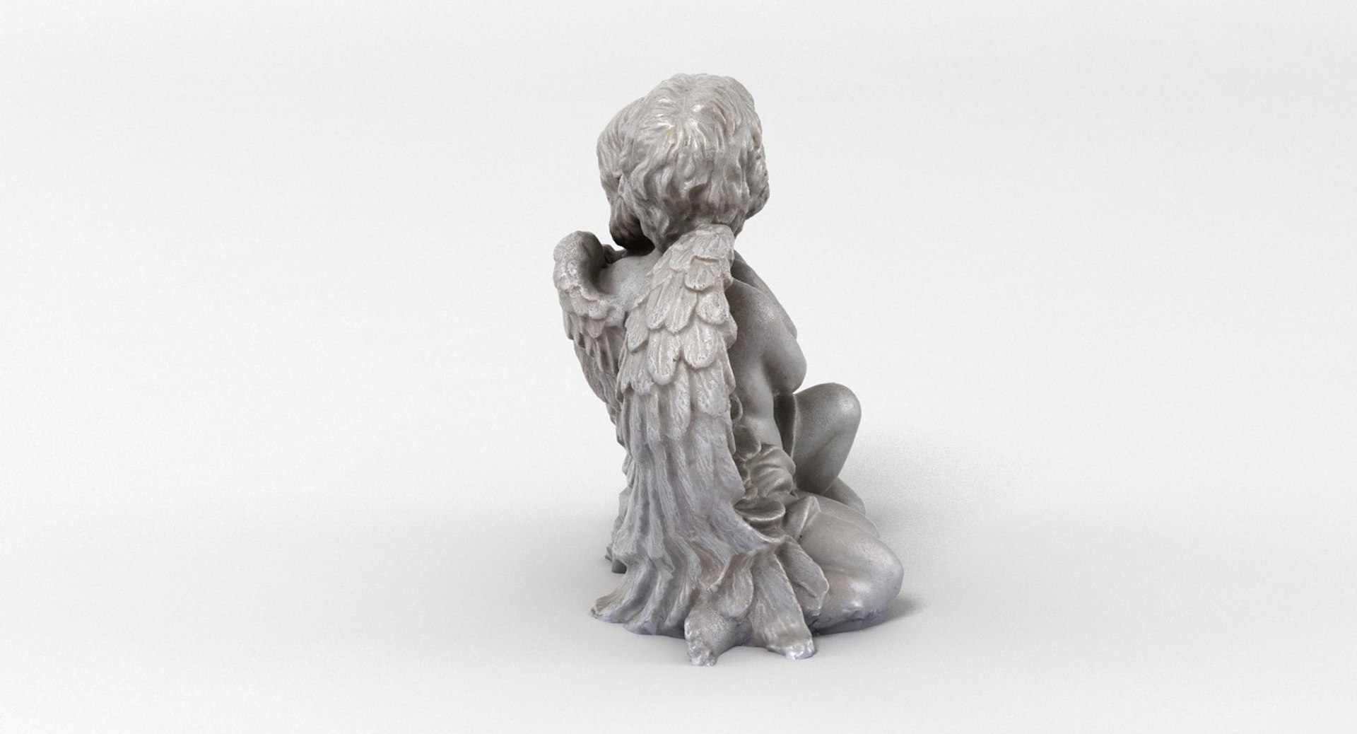 Angel Statuette Realistic 3d Obj
