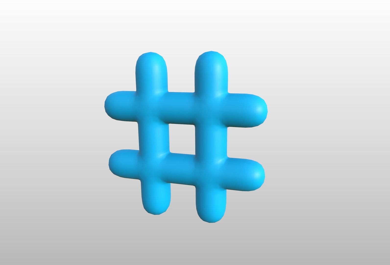 Hash Symbol 3D Model - TurboSquid 2222059