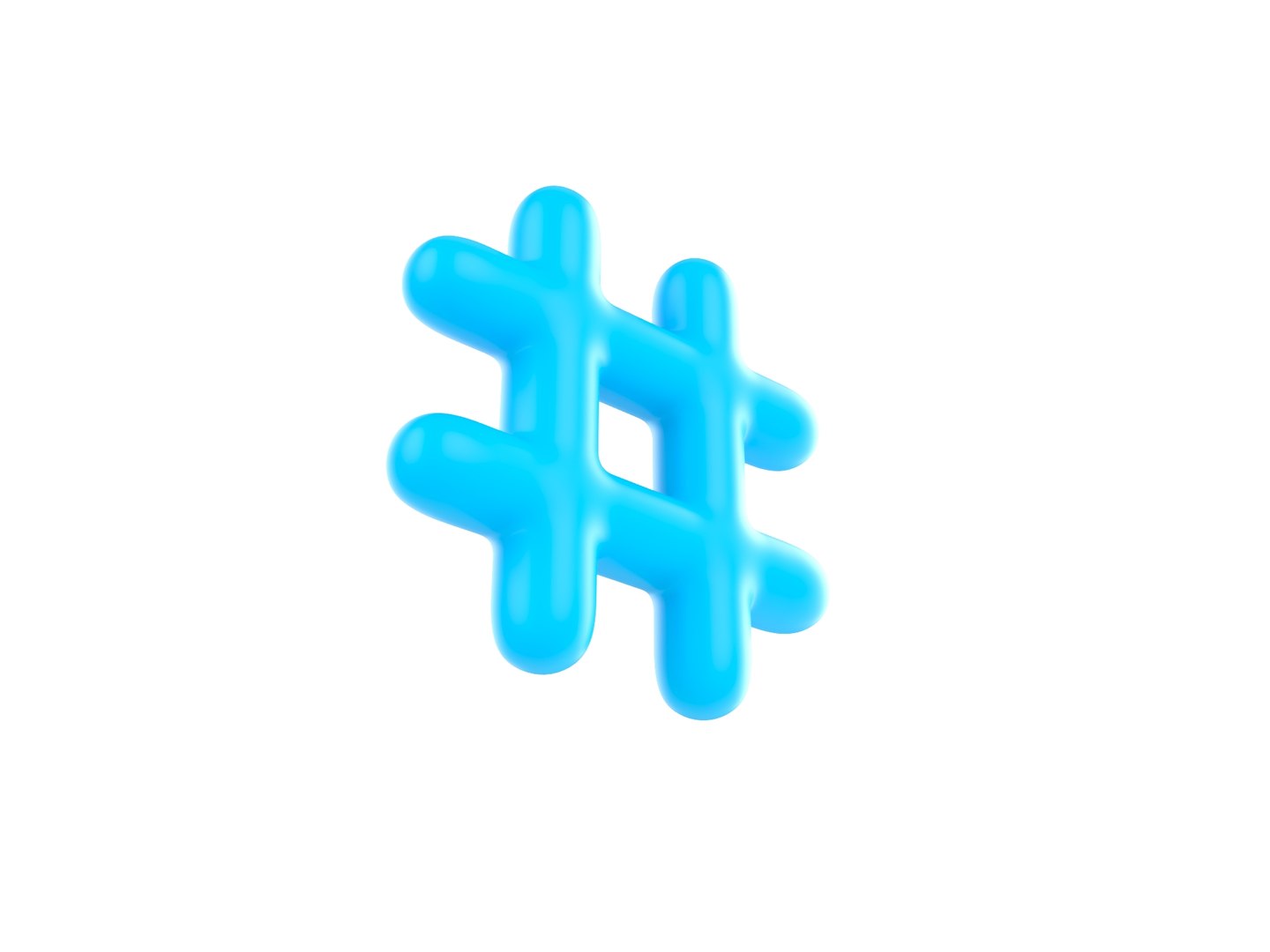 Hash Symbol 3D Model - TurboSquid 2222059